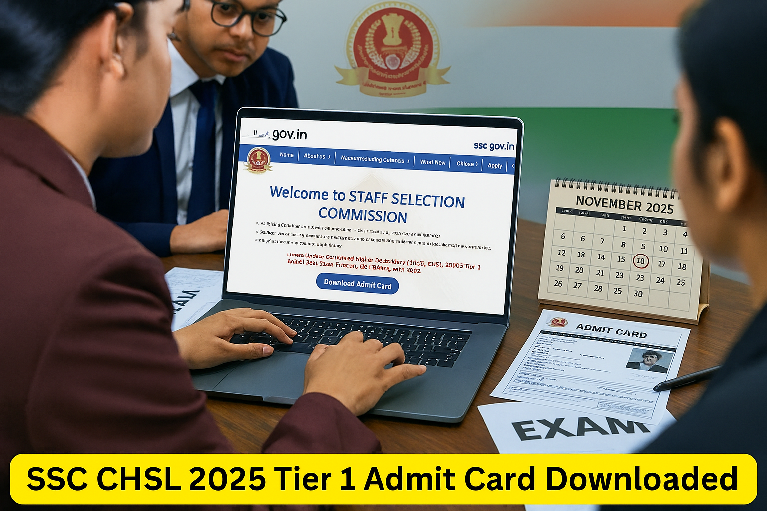SSC CHSL Admit Card 2025 – Download Tier 1 Hall Ticket @ Ssc.gov.in